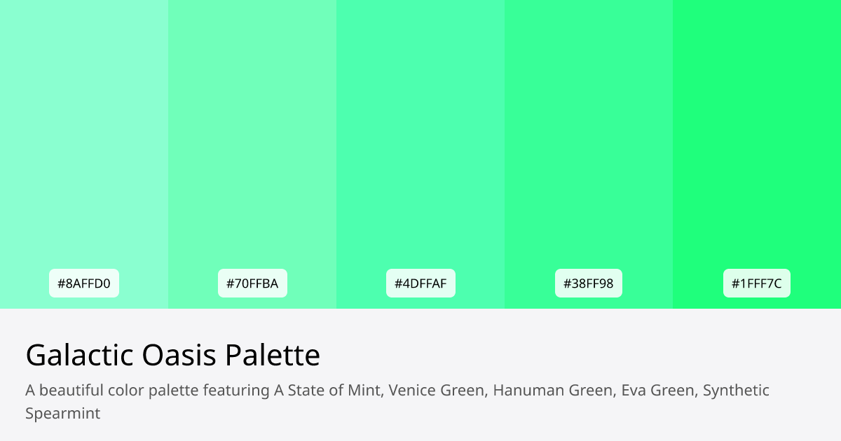 Galactic Oasis Color Palette
