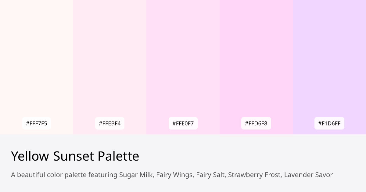 Yellow Sunset Color Palette