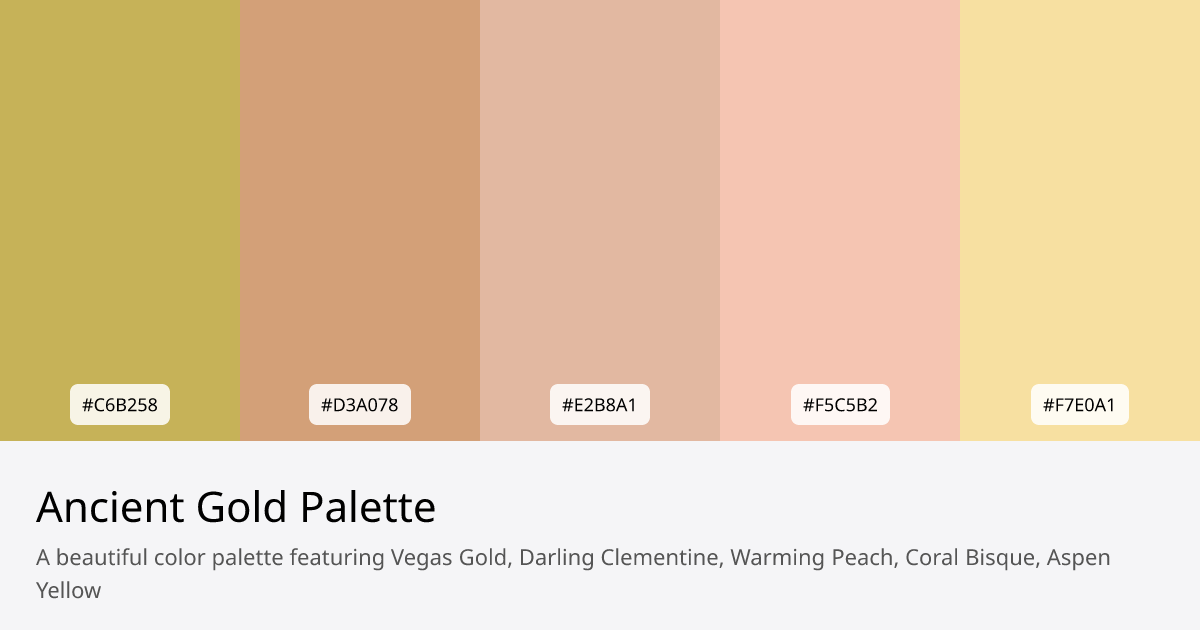 Ancient Gold Color Palette