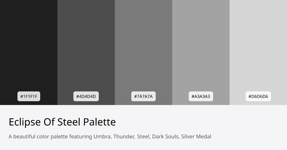 Eclipse Of Steel Color Palette