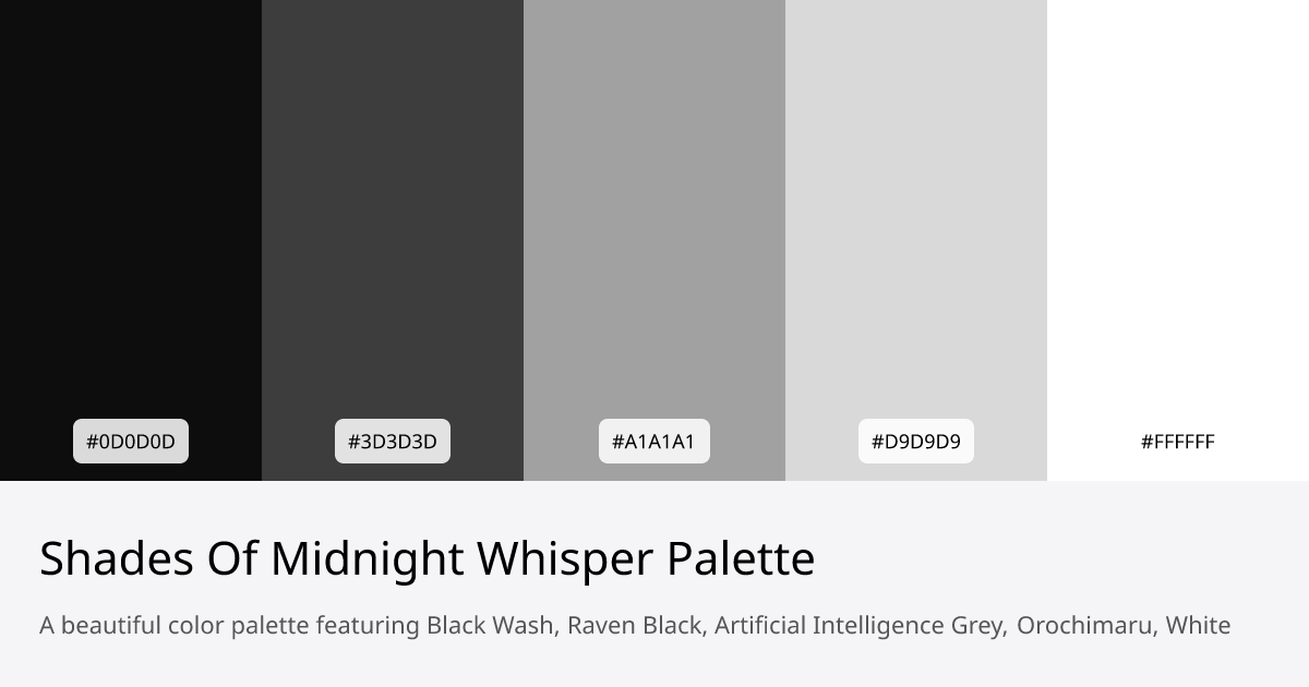 Shades Of Midnight Whisper Color Palette
