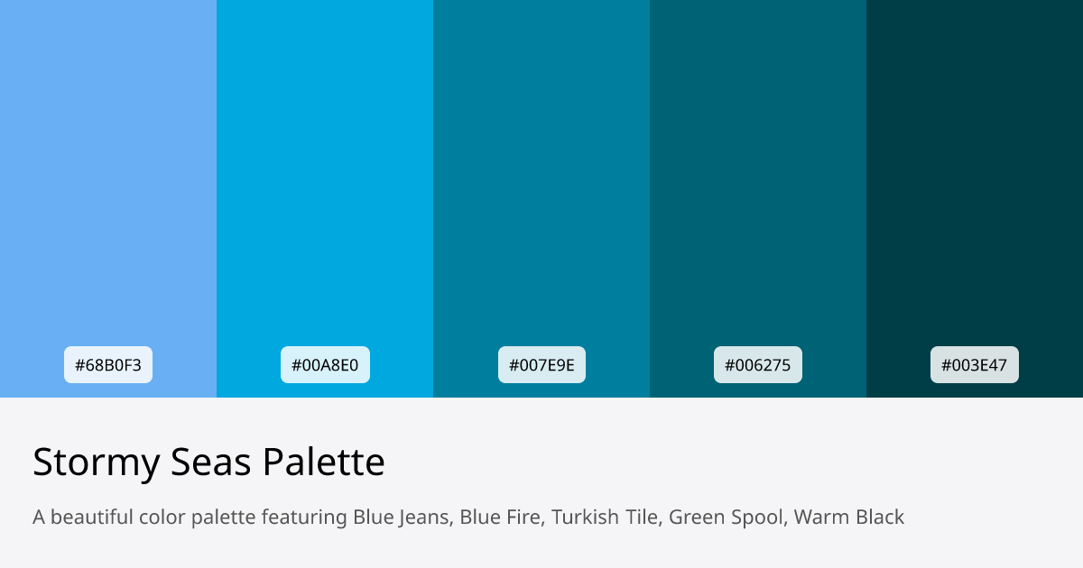 Stormy Seas Color Palette