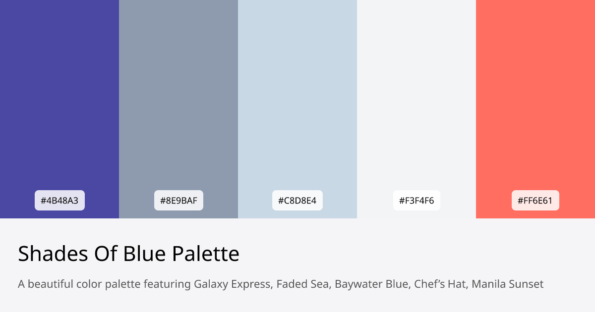 Shades Of Blue Color Palette