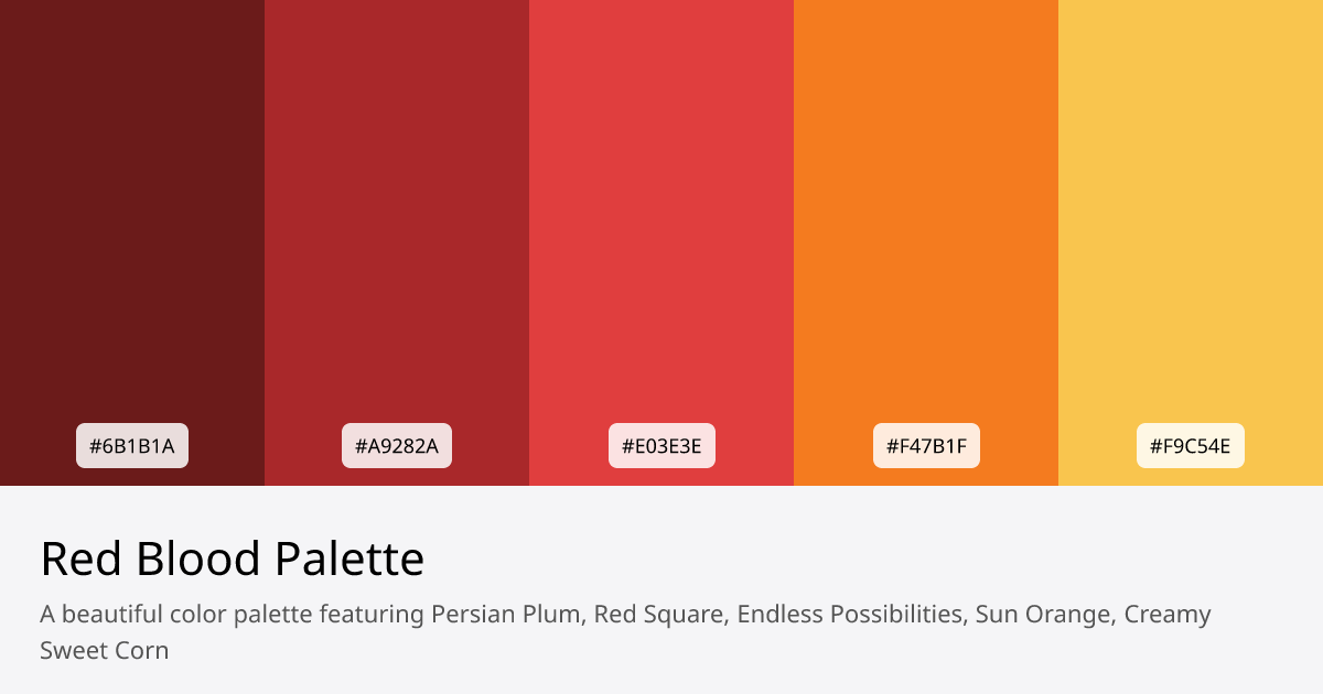 Red Blood Color Palette