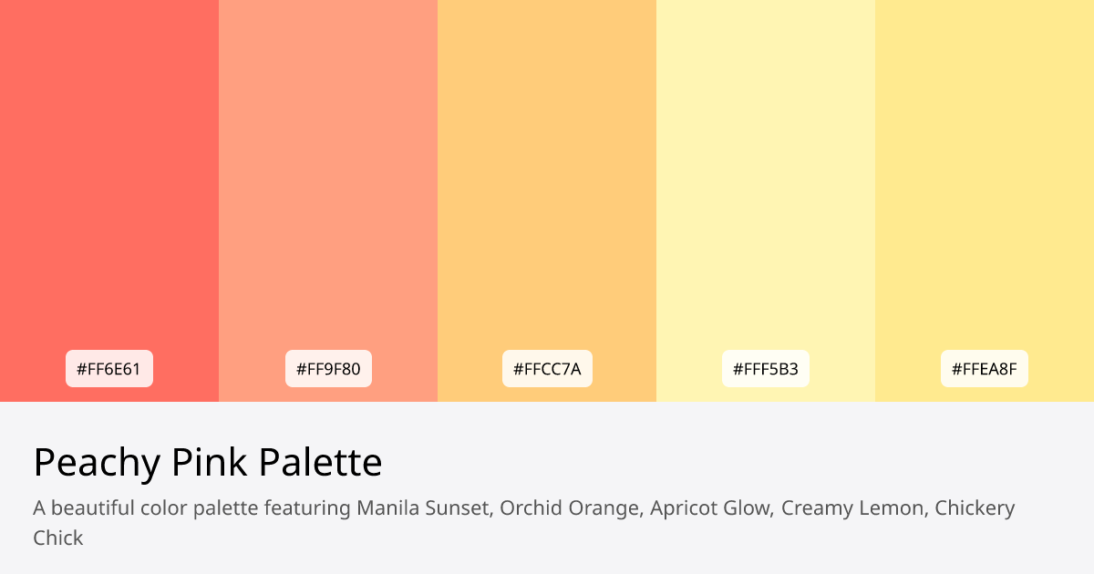 Peachy Pink Color Palette