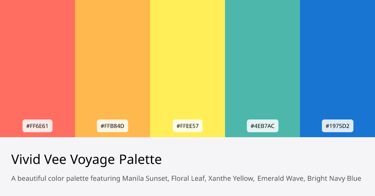 Vivid Vee Voyage Color Palette