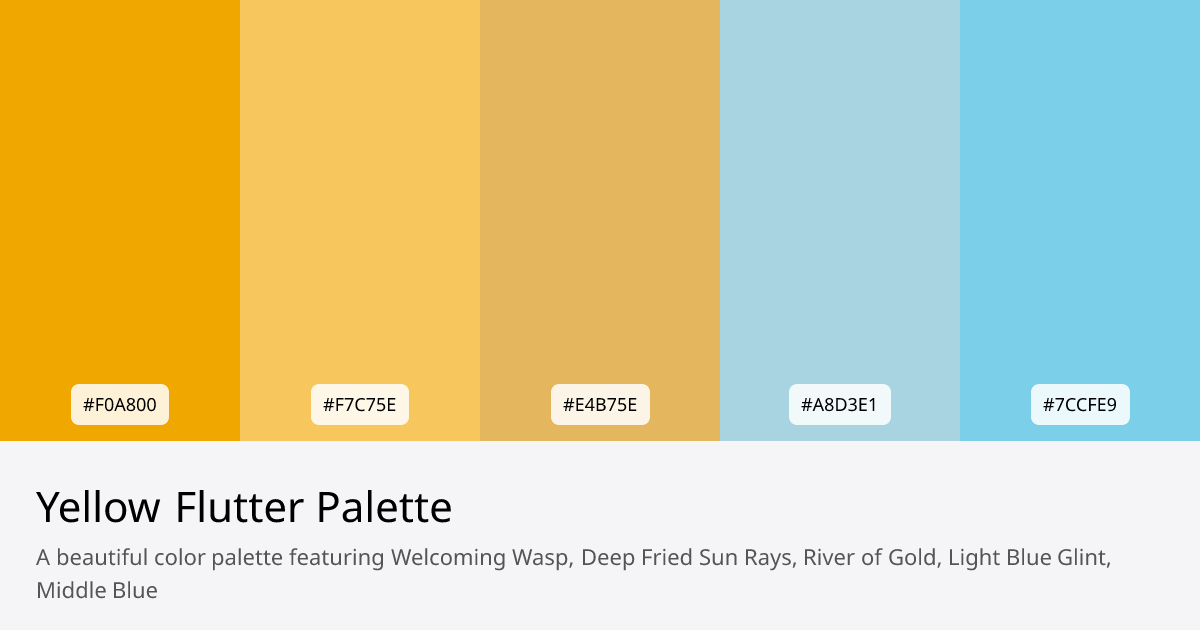 Yellow Flutter Color Palette