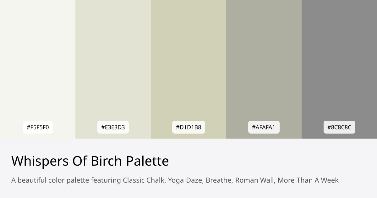 Whispers Of Birch Color Palette