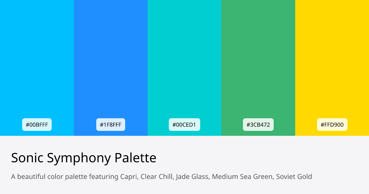 Sonic Symphony Color Palette