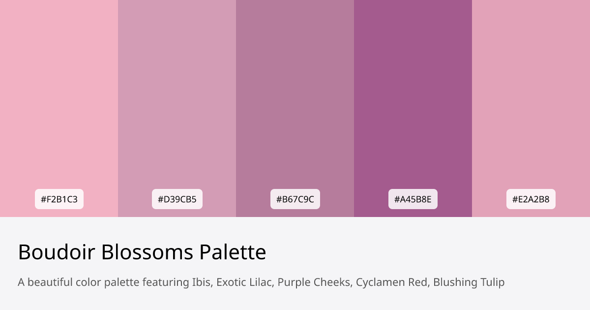 Boudoir Blossoms Color Palette