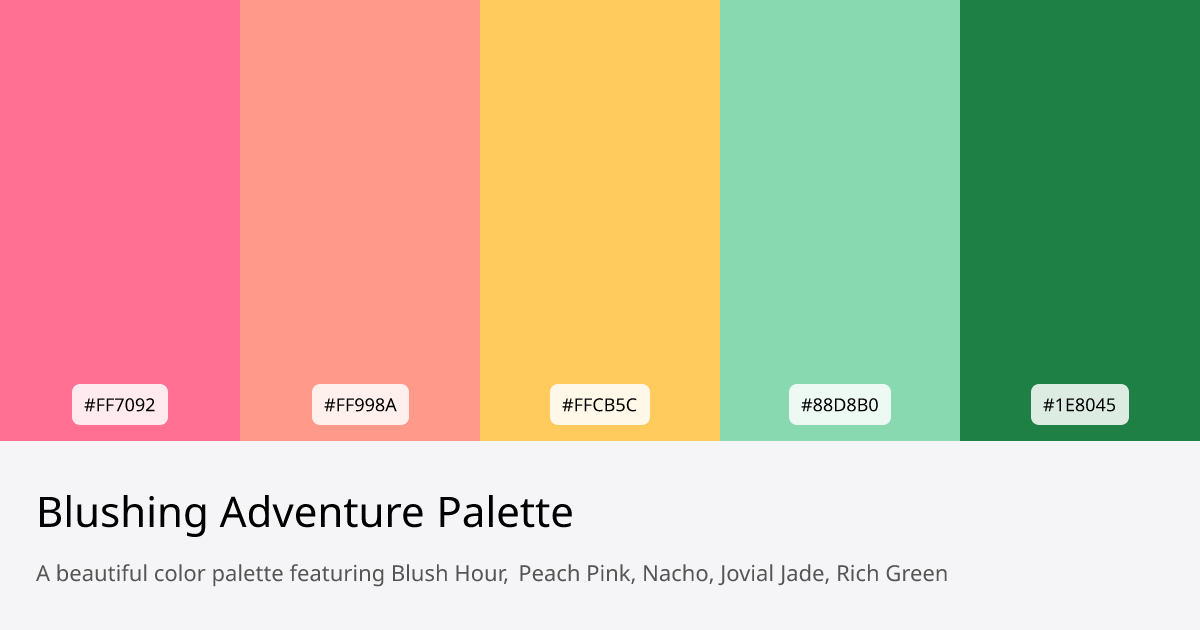Blushing Adventure Color Palette
