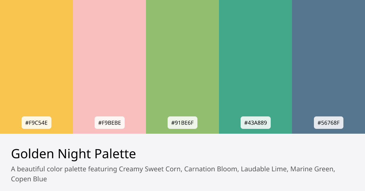 Golden Night Color Palette