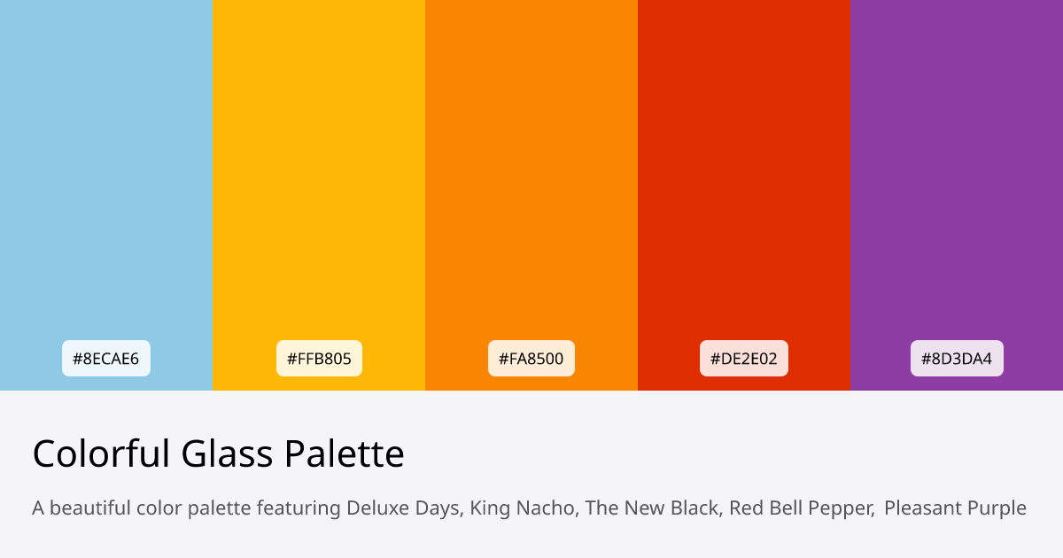 Colorful Glass Color Palette