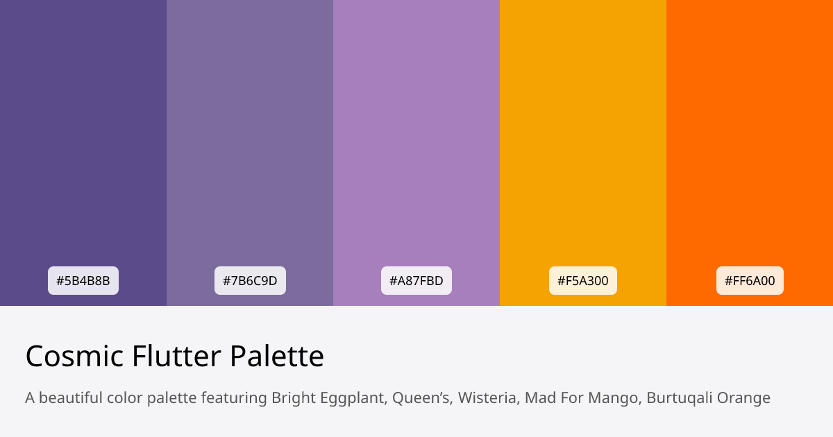 Cosmic Flutter Color Palette