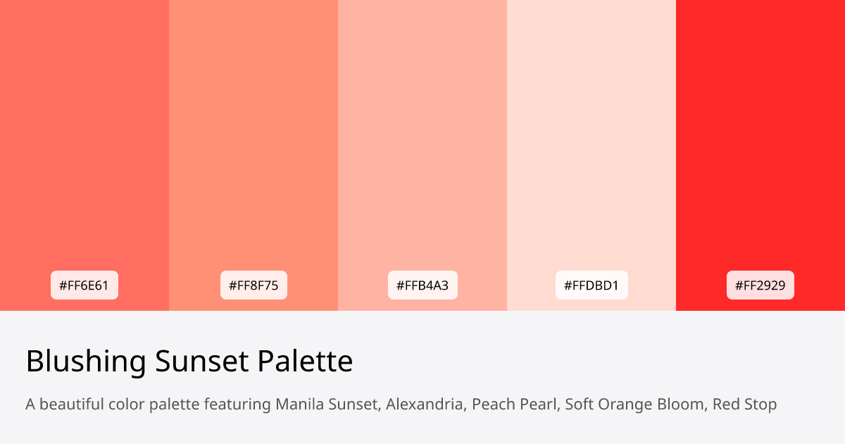 Blushing Sunset Color Palette
