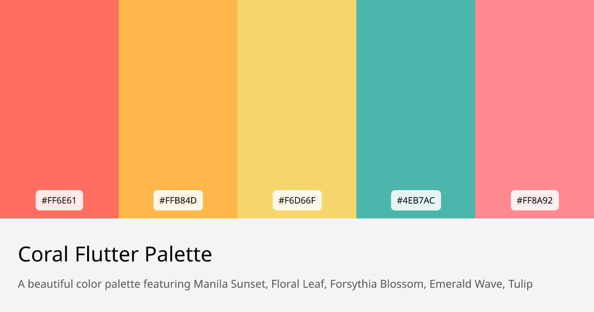 Coral Flutter Color Palette