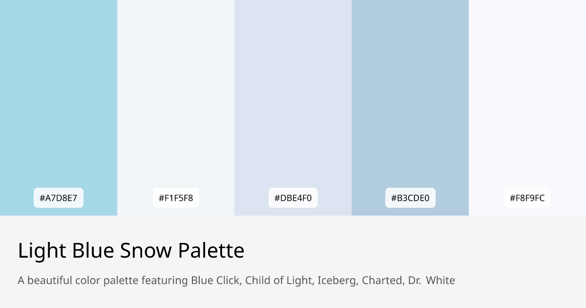 Light Blue Snow Color Palette