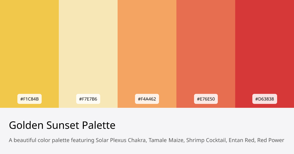 Golden Sunset Color Palette