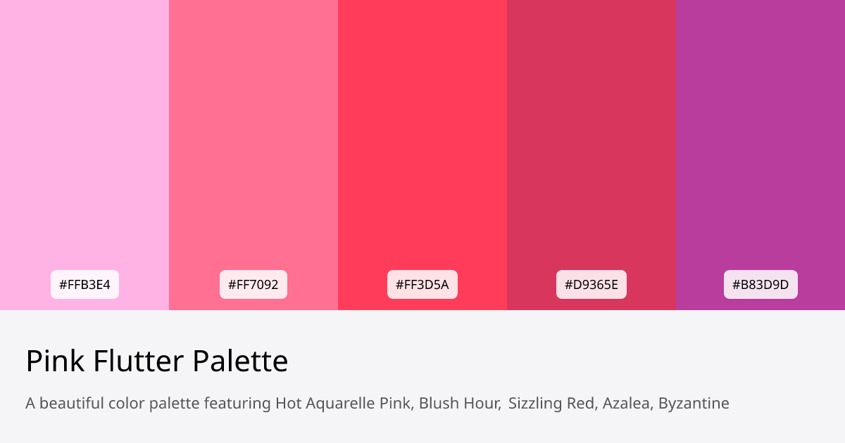 Pink Flutter Color Palette