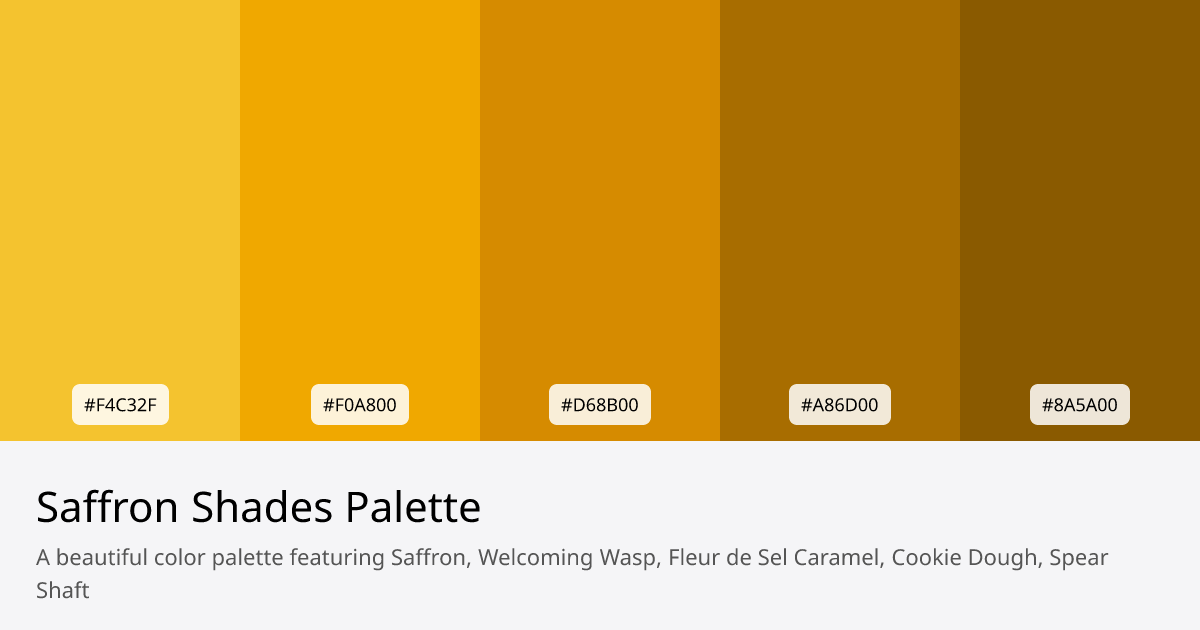 Saffron Shades Color Palette