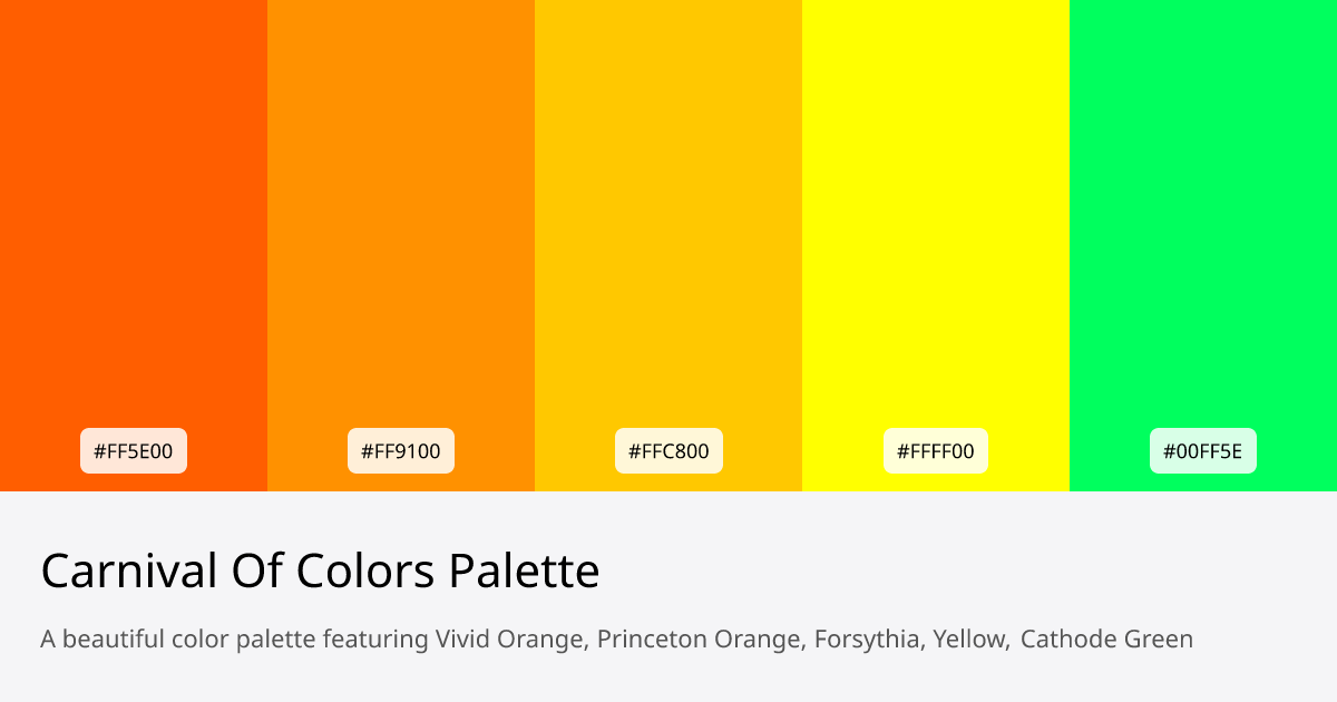 Carnival Of Colors Color Palette