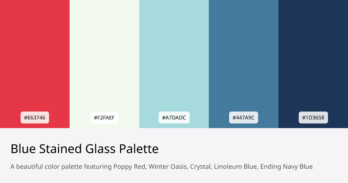 Blue Stained Glass Color Palette
