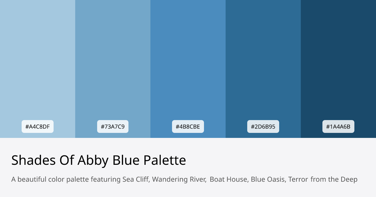 Shades Of Abby Blue Color Palette