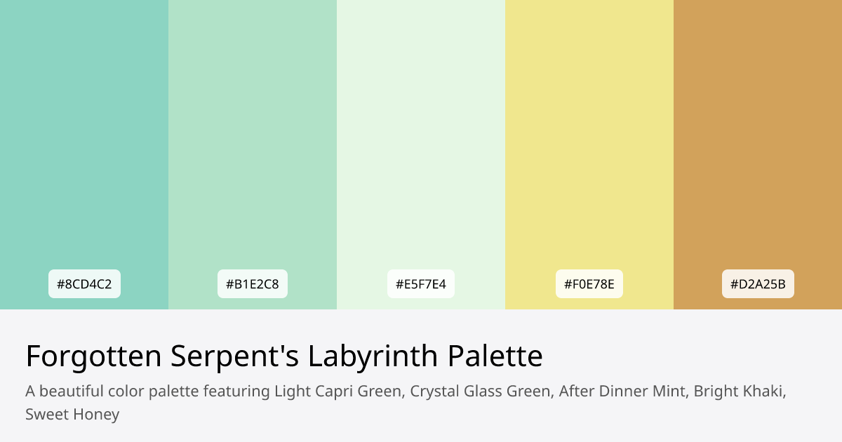 Forgotten Serpent's Labyrinth Color Palette