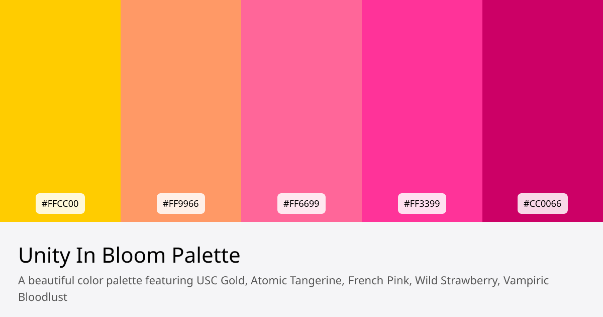 Unity In Bloom Color Palette