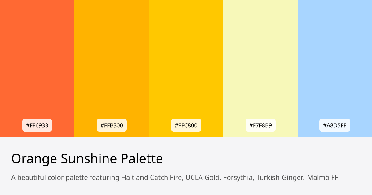 Orange Sunshine Color Palette