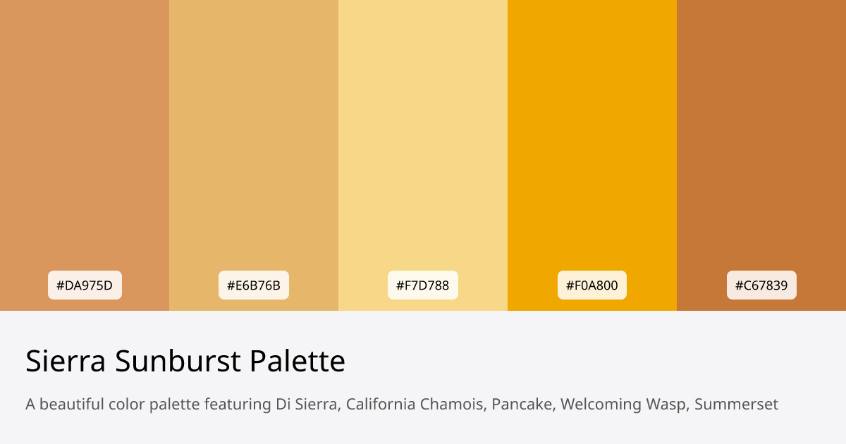 Sierra Sunburst Color Palette