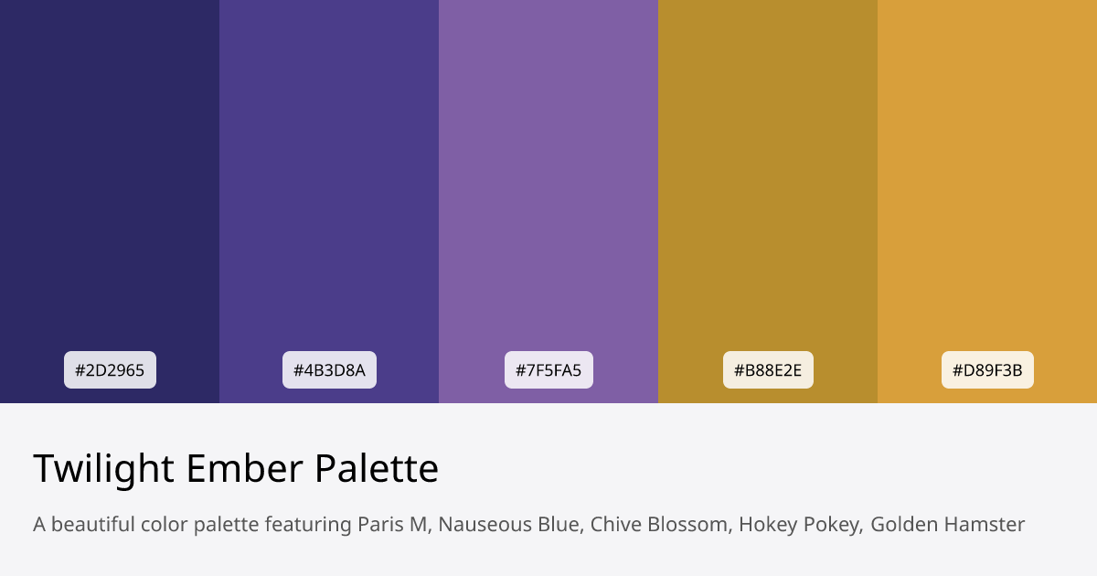 Twilight Ember Color Palette