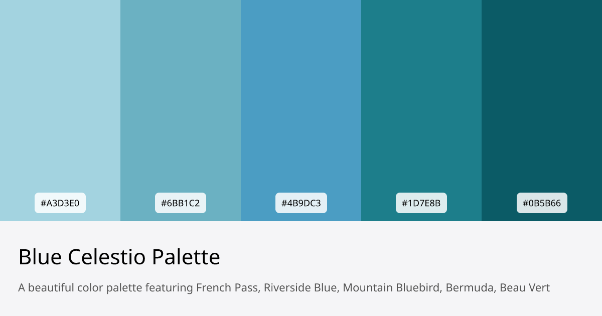 Blue Celestio Color Palette