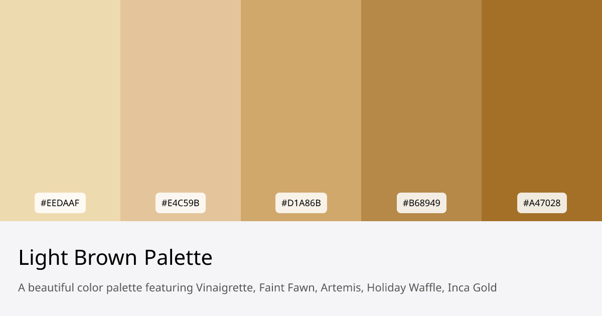 Light Brown Color Palette