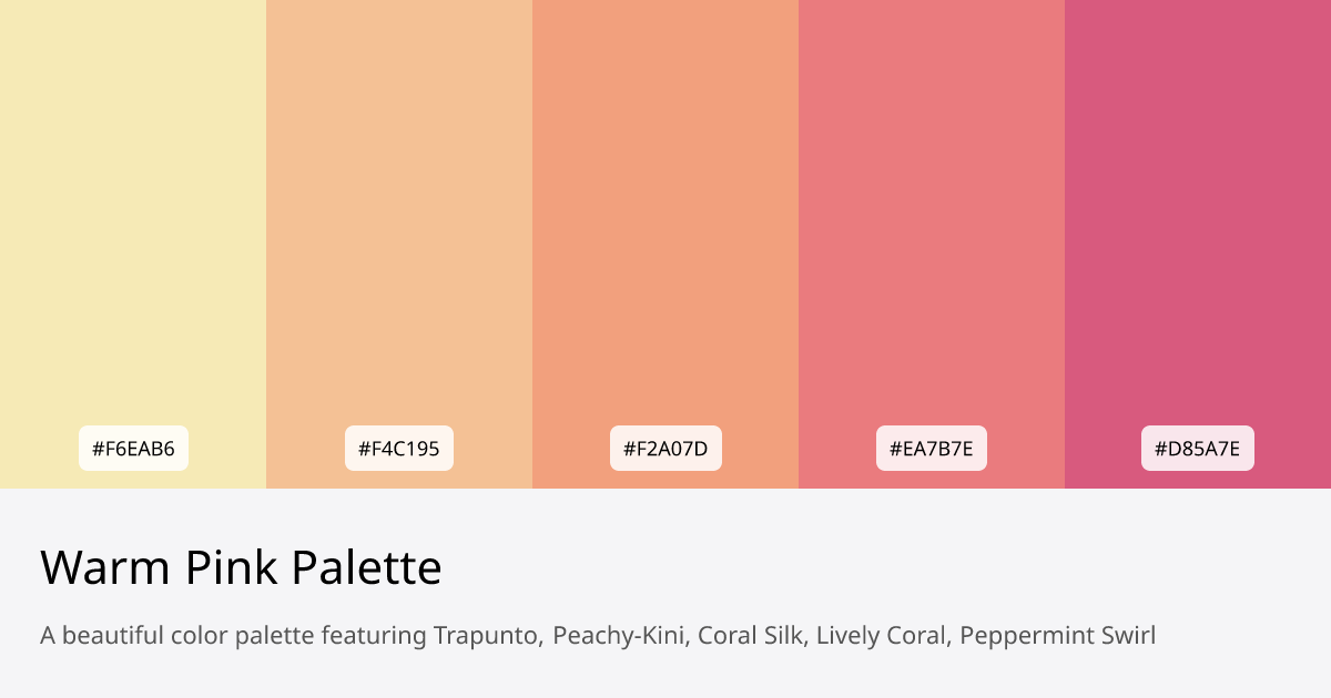 Warm Pink Color Palette