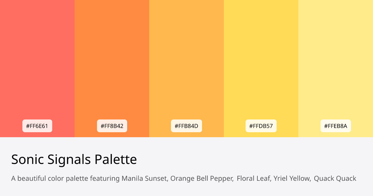 Sonic Signals Color Palette