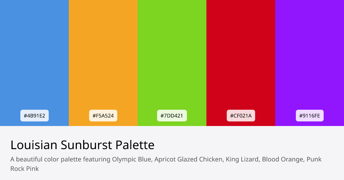 Louisian Sunburst Color Palette