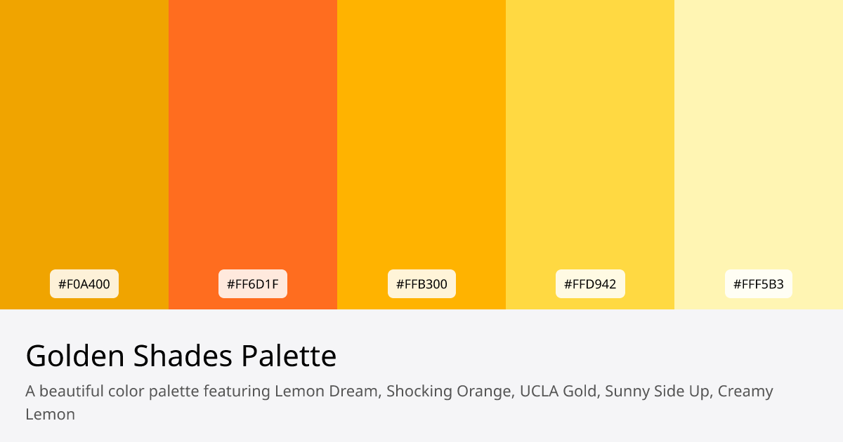 Golden Shades Color Palette
