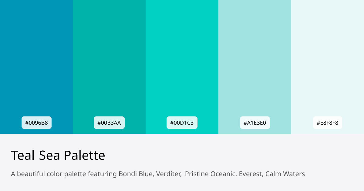 Teal Sea Color Palette