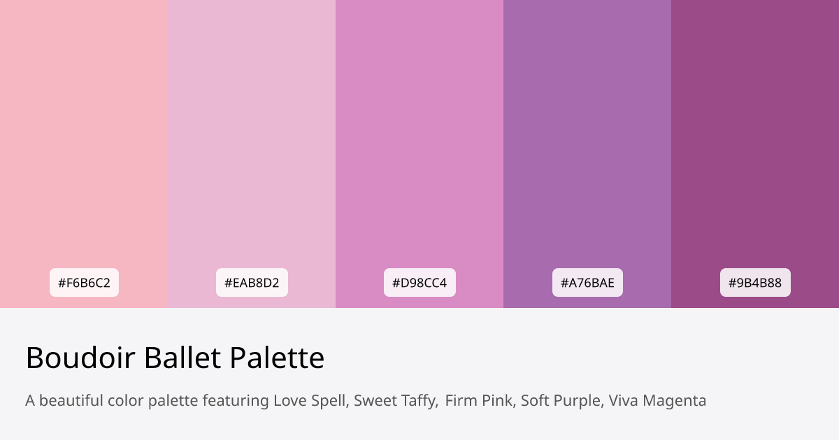 Boudoir Ballet Color Palette