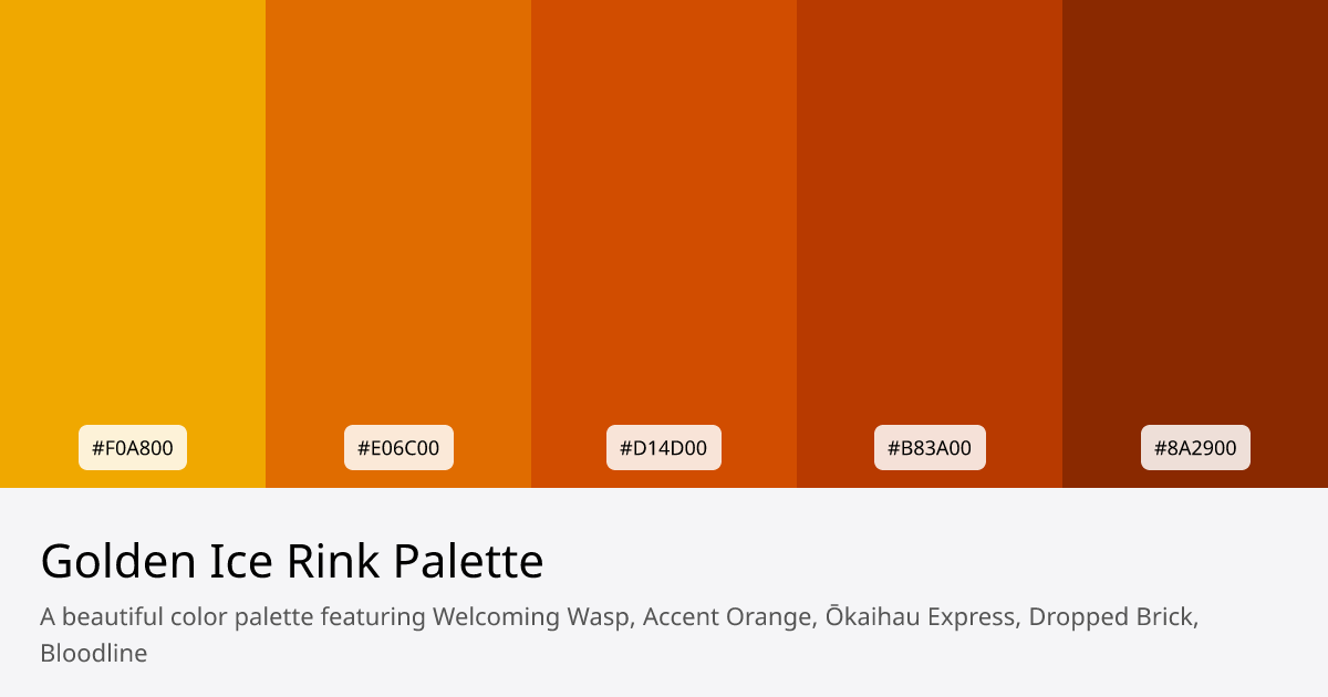 Golden Ice Rink Color Palette