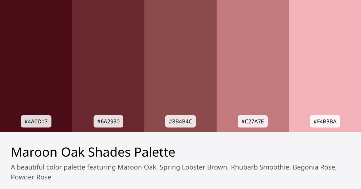 Maroon Oak Shades Color Palette