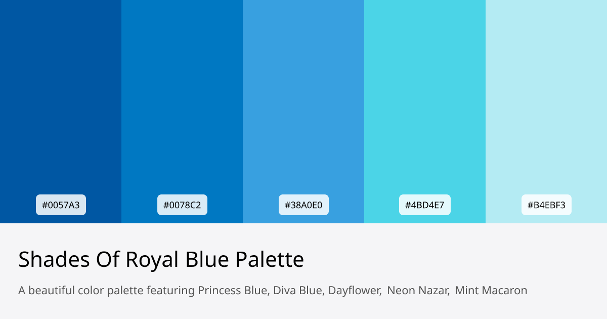Shades Of Royal Blue Color Palette