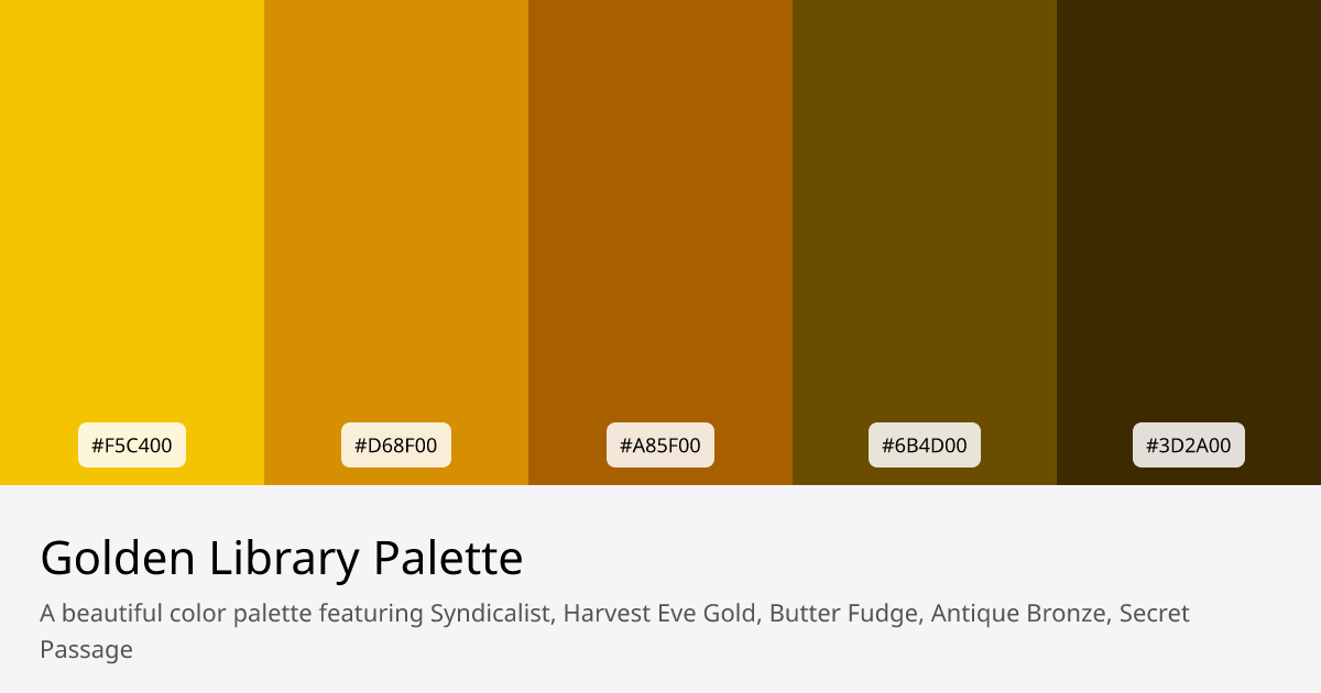 Golden Library Color Palette