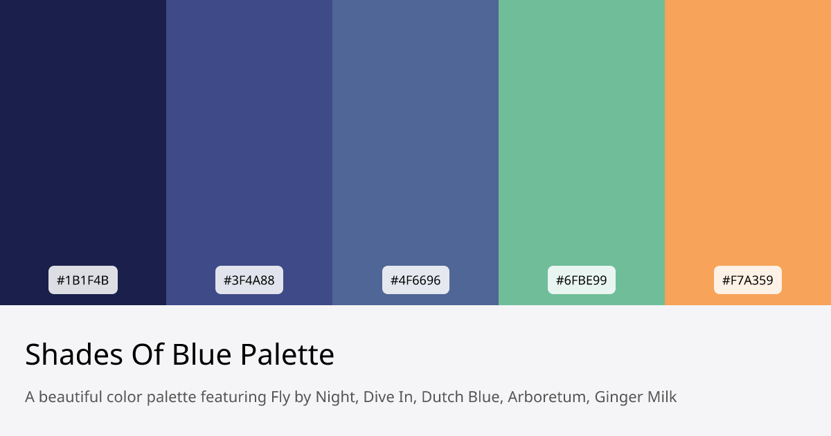 Shades Of Blue Color Palette
