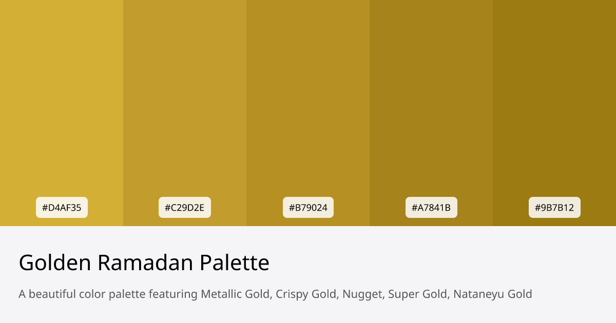 Golden Ramadan Color Palette