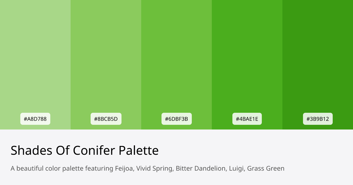 Shades Of Conifer Color Palette