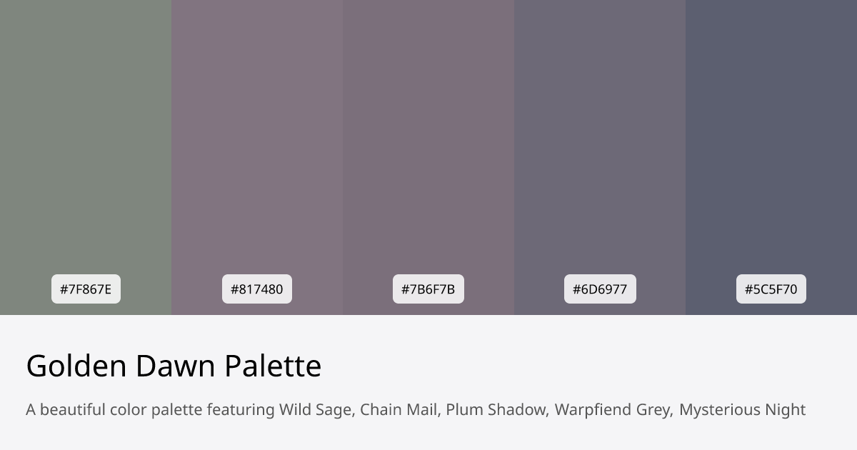 Golden Dawn Color Palette