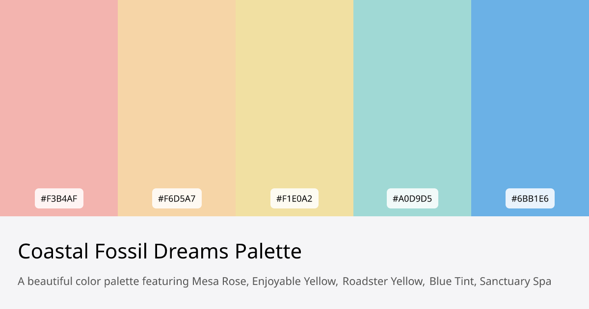 Coastal Fossil Dreams Color Palette