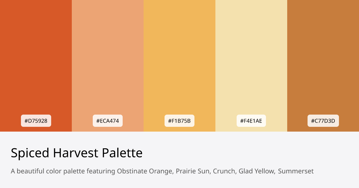 Spiced Harvest Color Palette